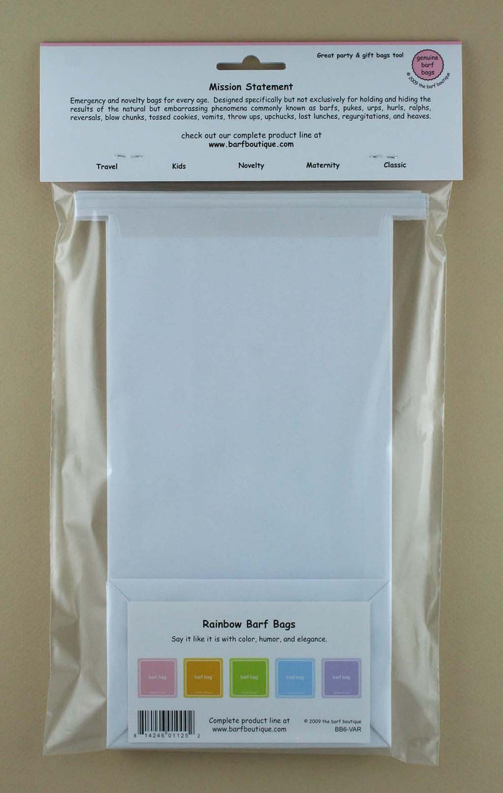 Rainbow "Barf Bags" Vomit Bags | The Barf Boutique — www.barfboutique.com